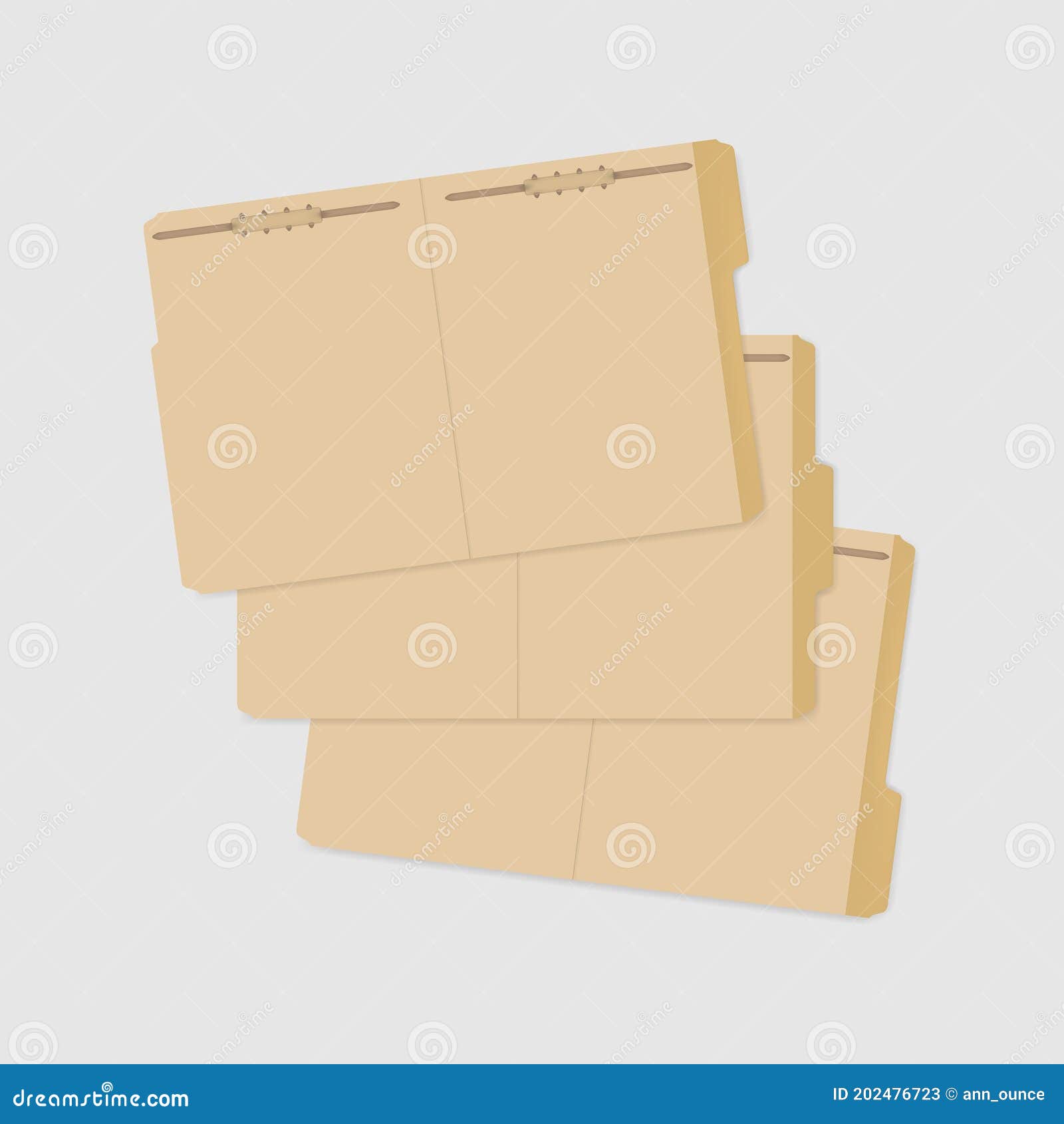 Variously Tabbed Manila File Folders With Fastener To Keep Documents ...