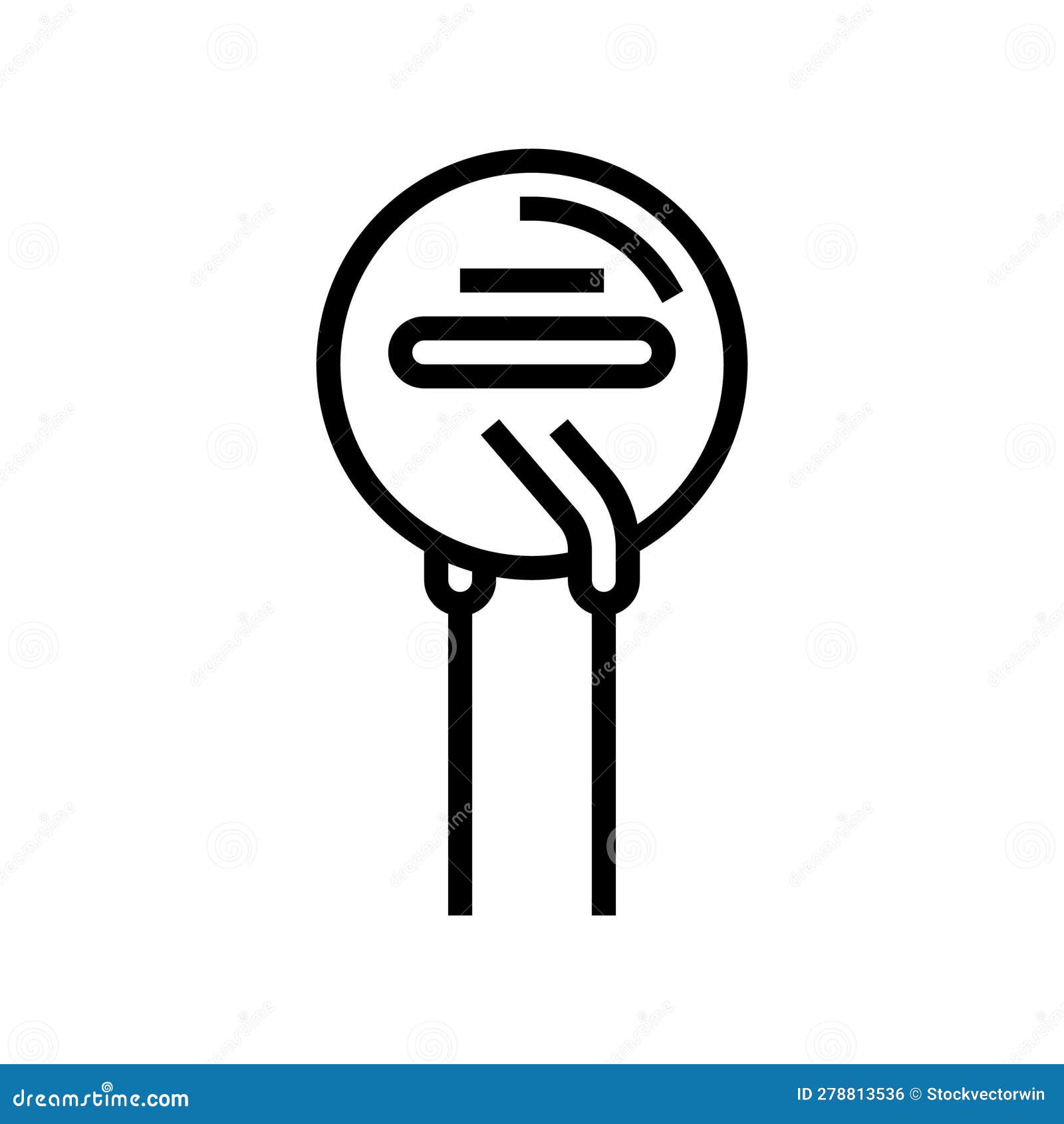 Varistor Electronic Component Line Icon Vector Illustration Stock ...