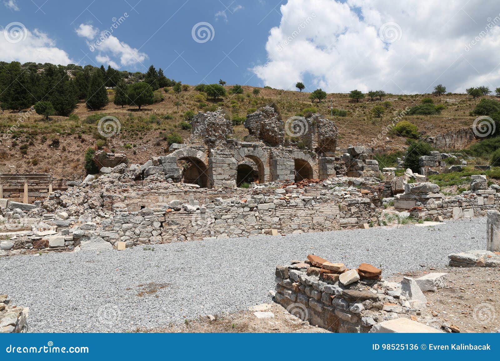 Varius Baths of Ephesus Ancient City Stock Photo - Image of archaeology ...