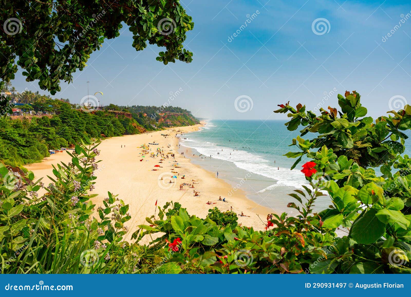 Varkala Beach. Kerala, India Stock Image - Image of holiday, travel ...