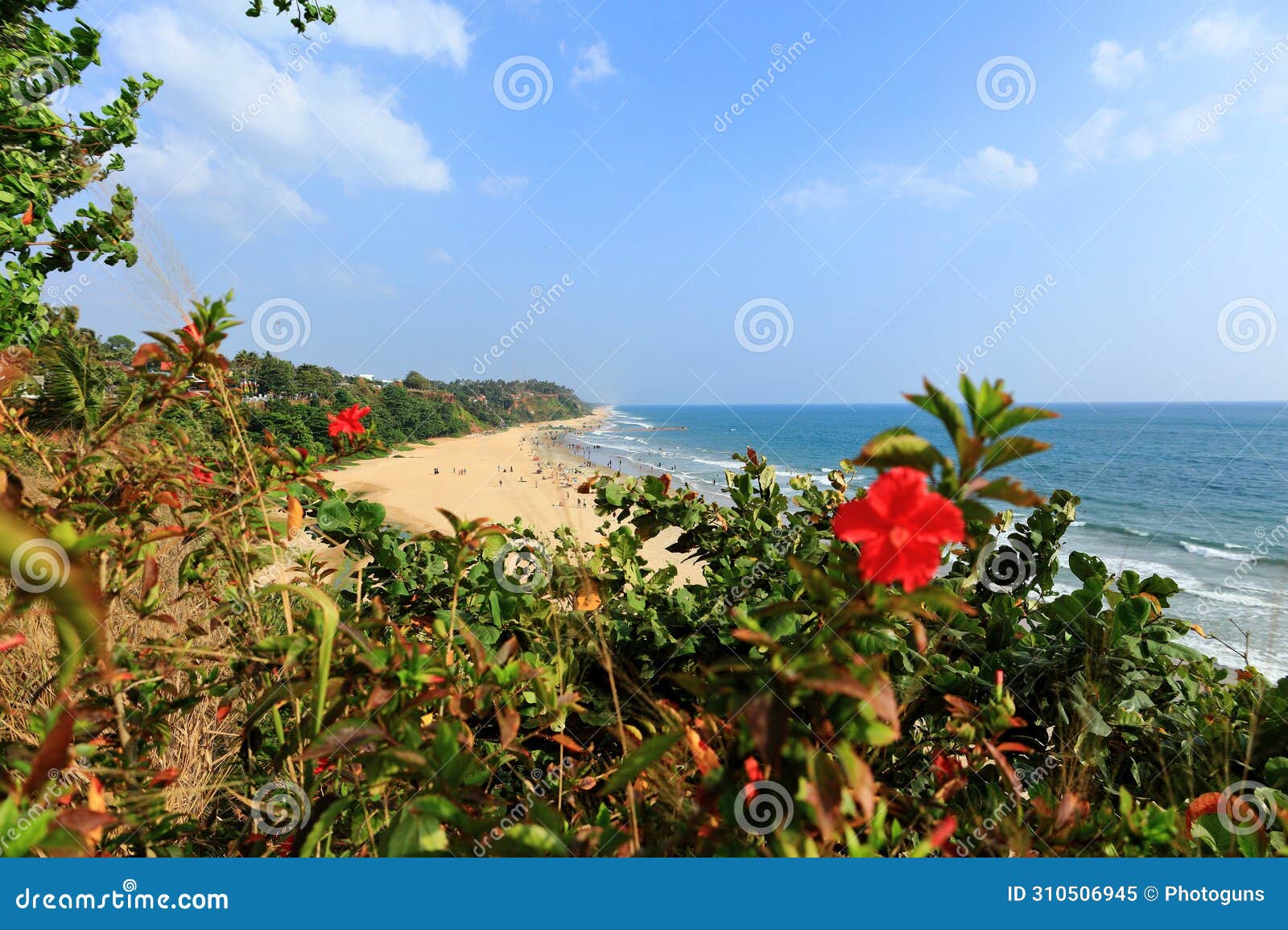 Varkala Beach in Kerala, India. Scenic View Stock Image - Image of ...