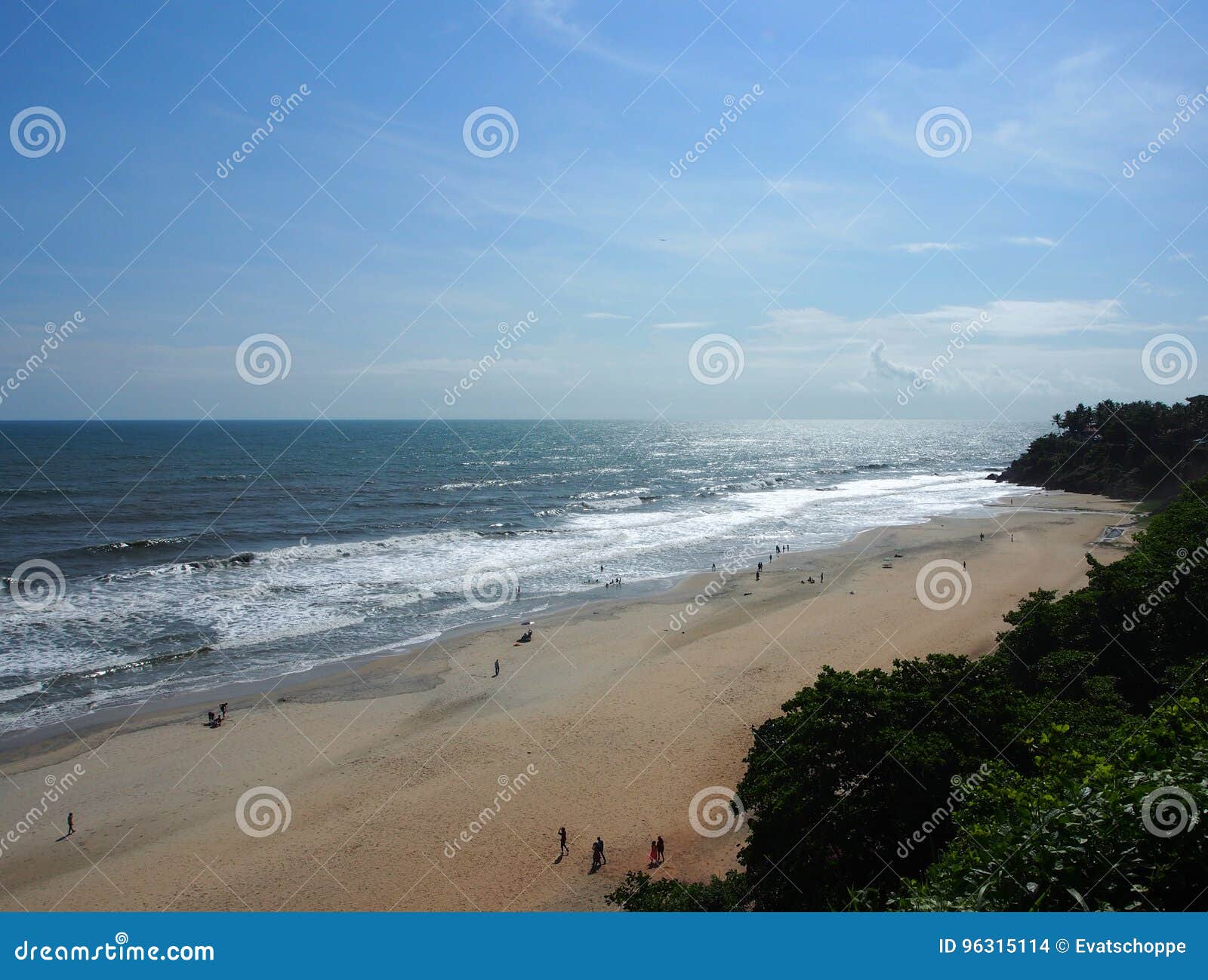 Varkala Beach stock photo. Image of famous, varkala, kerala - 96315114
