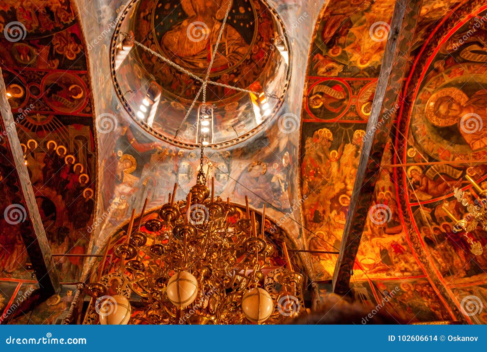 Varlaam Monastery Interior in Meteora, Greece Stock Photo - Image of ...