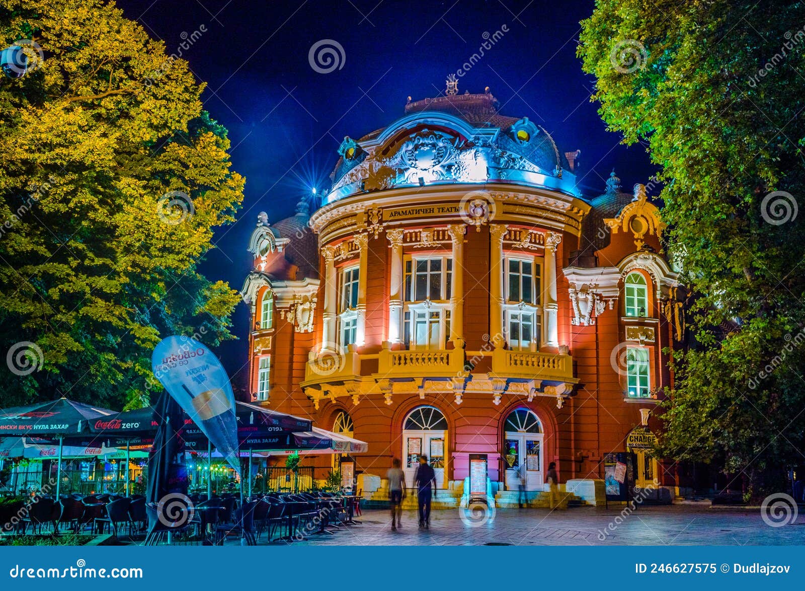 VARNA, BULGARIA, SEPTEMBER 1, 2014: People are Having a Drink in Front ...