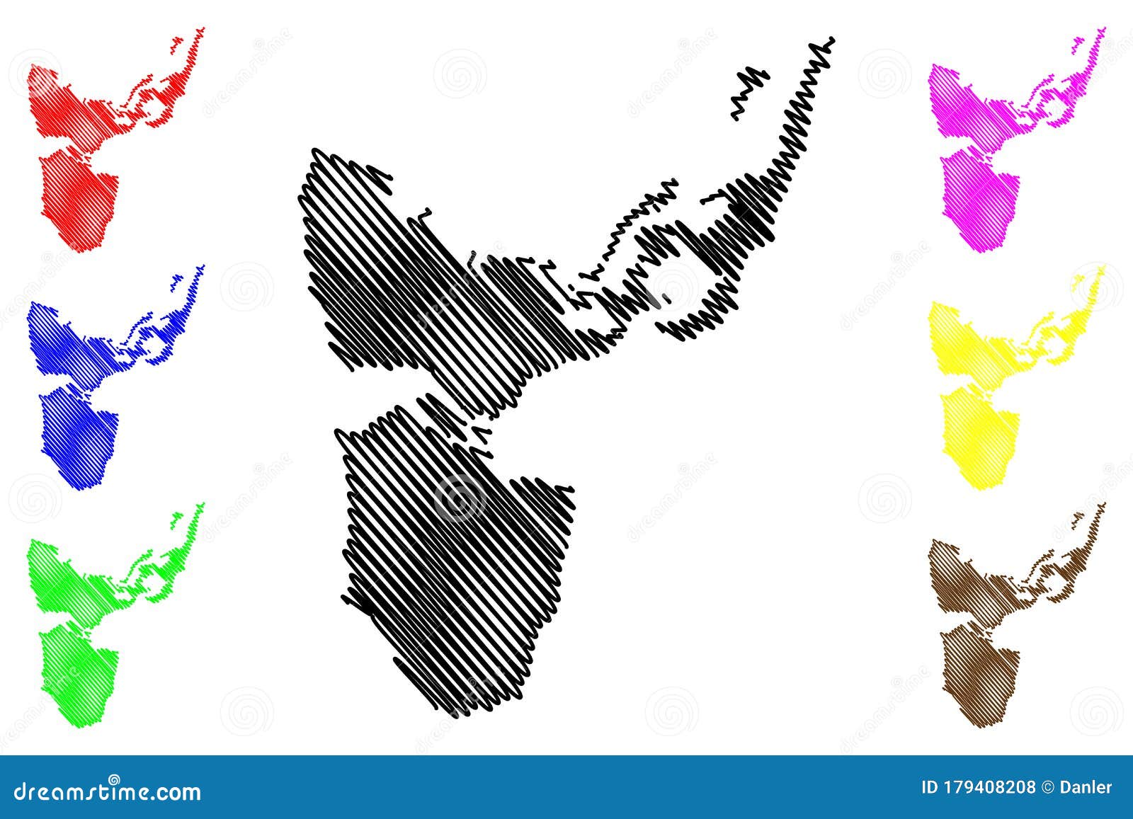 Varna City Republic of Bulgaria Map Vector Illustration, Scribble ...