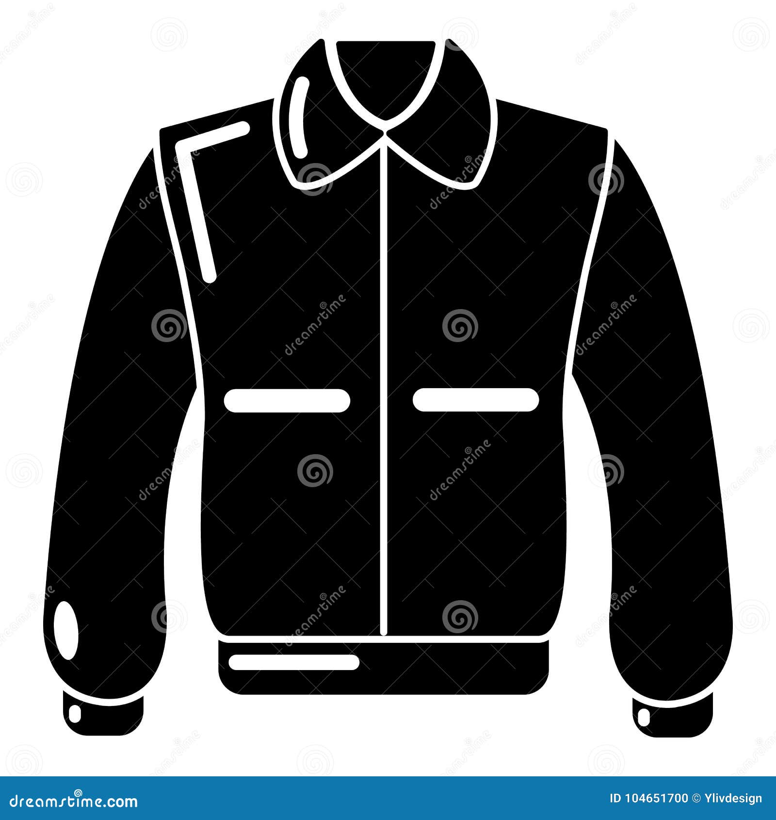 Varsity Jacket Icon, Simple Black Style Stock Vector - Illustration of ...
