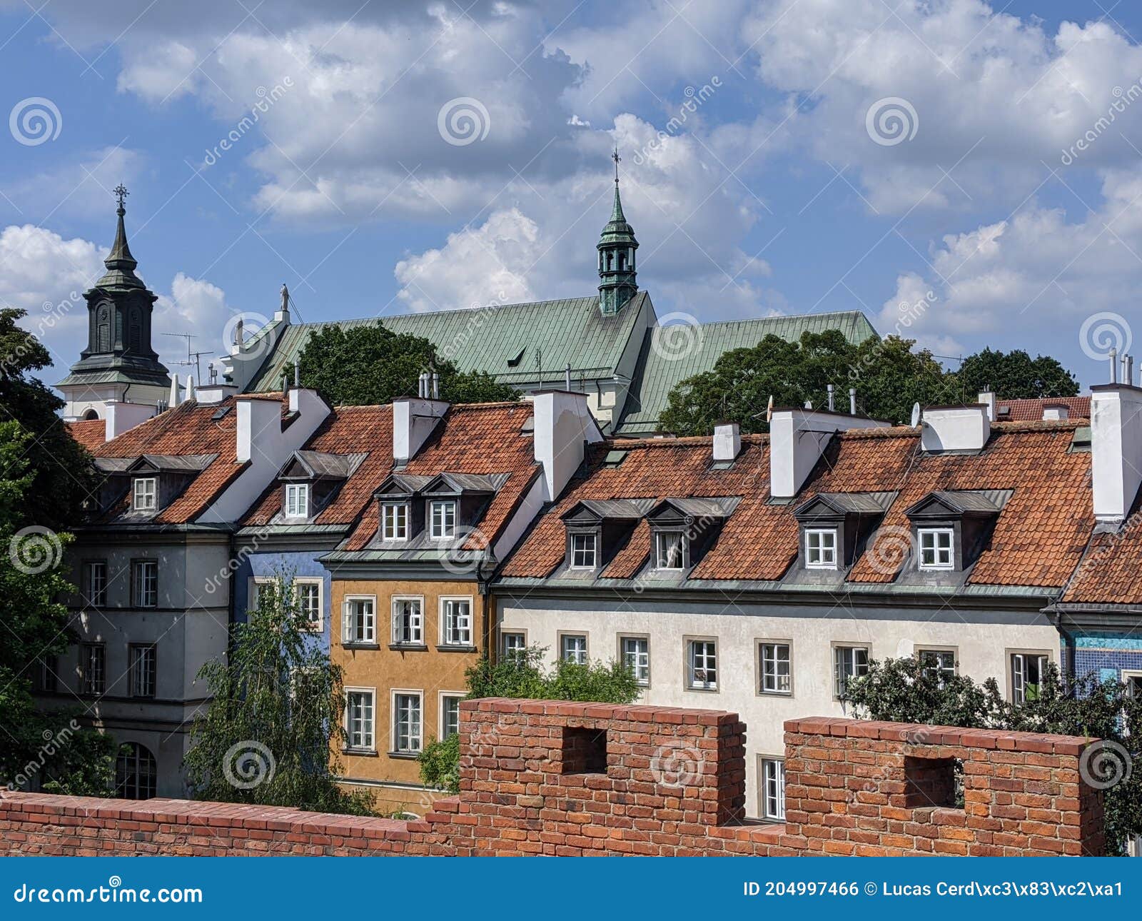 Varsovie City Center Reconstructed City after WWII Stock Photo - Image ...