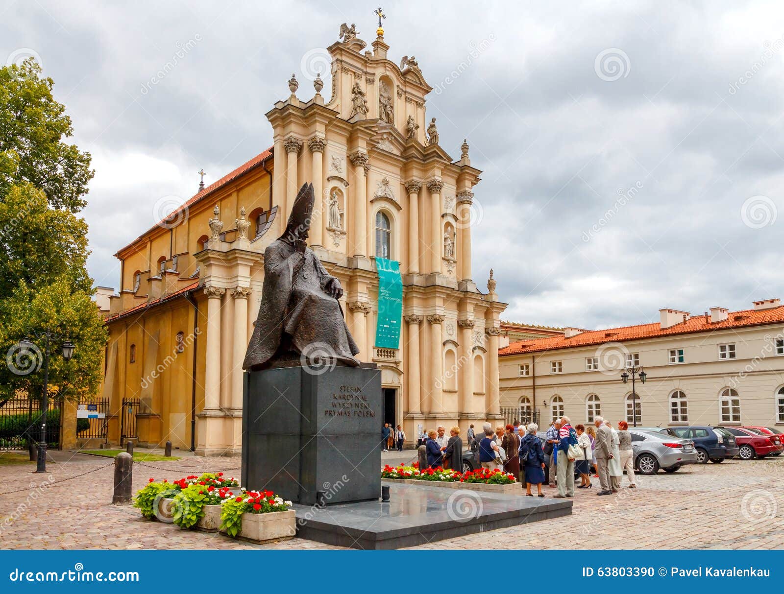Varsovie Monument à Stefan Wyszynski Cardinal Image éditorial - Image ...