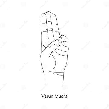 Varun Mudra / Gesture of Water. Vector Stock Vector - Illustration of ...