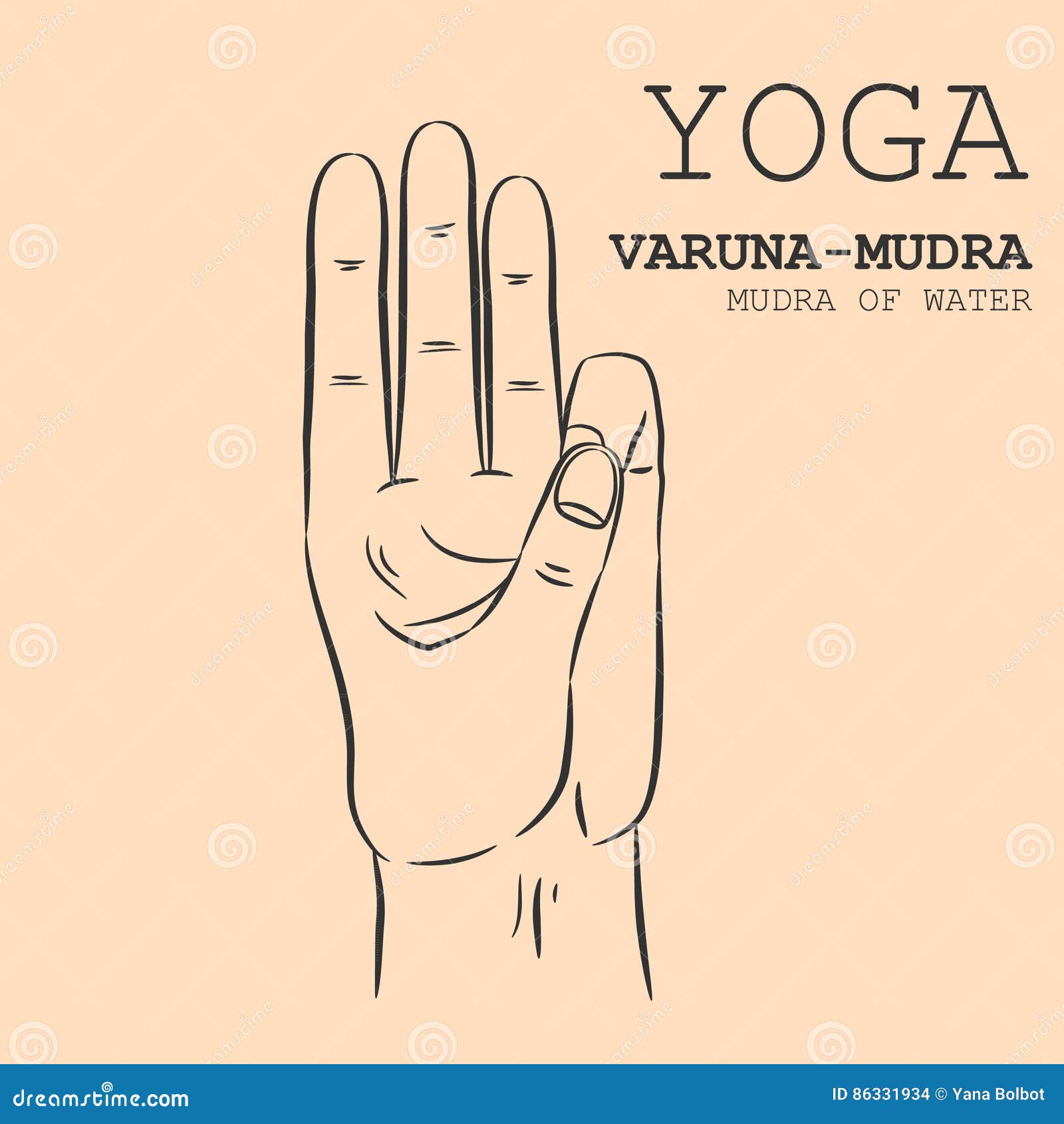 Varuna-Mudra vektor abbildung. Illustration von anstrich - 86331934