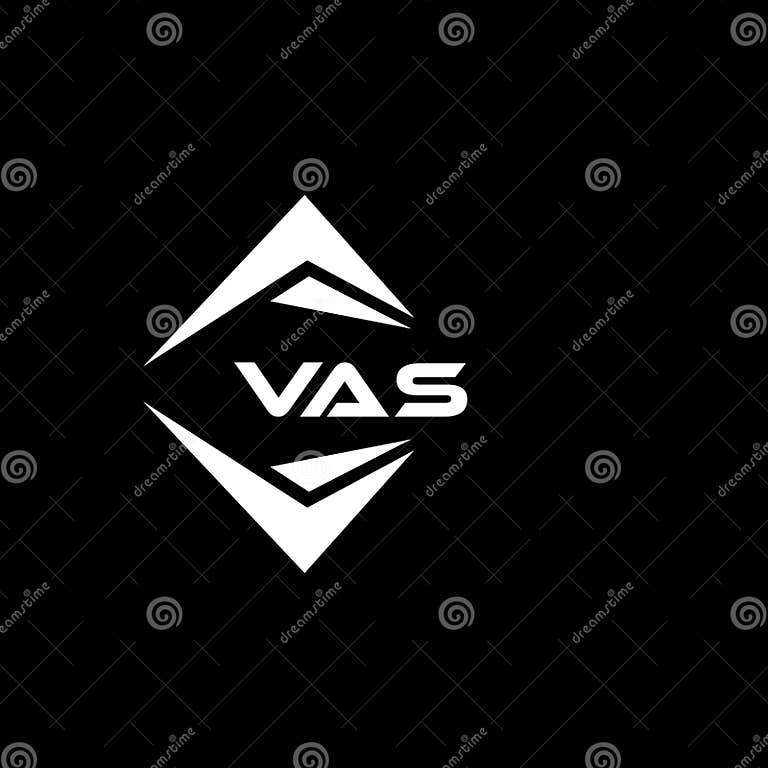 VAS Abstract Technology Logo Design on Black Background. VAS Creative ...
