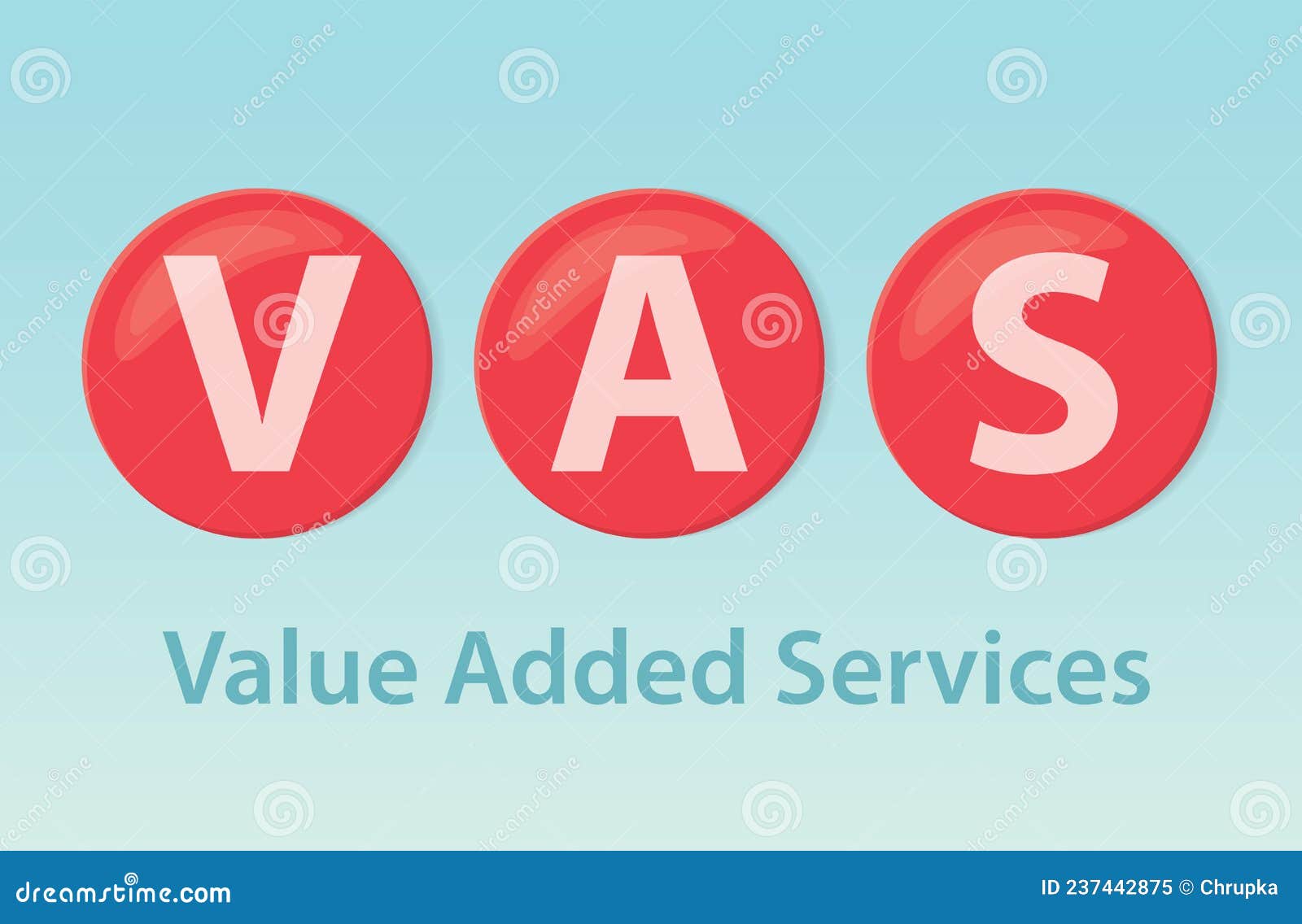 VAS Value Added Services Concept Stock Vector - Illustration of duty ...