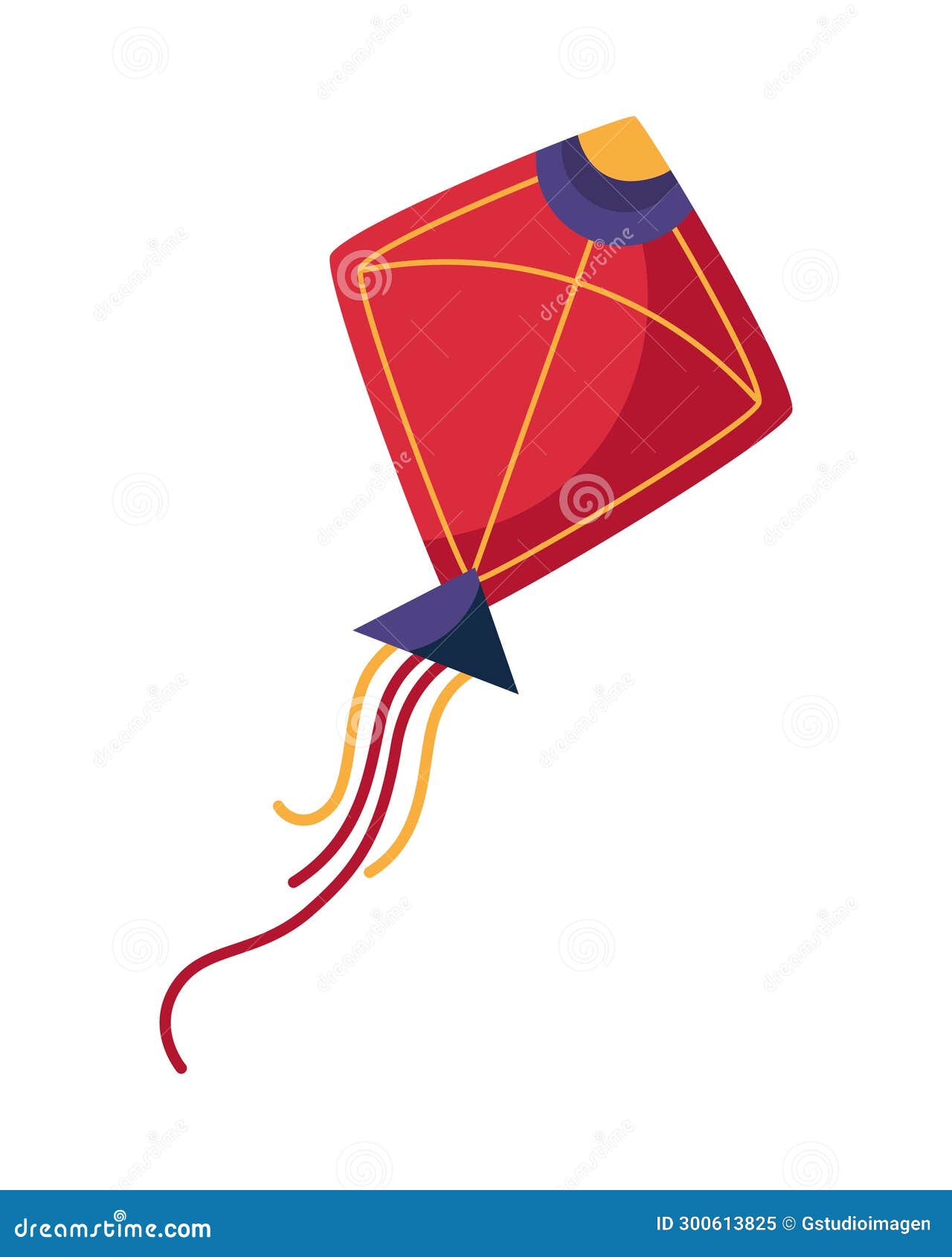 Kite Illustration On White Background. Yellow And Green Color. Kite ...