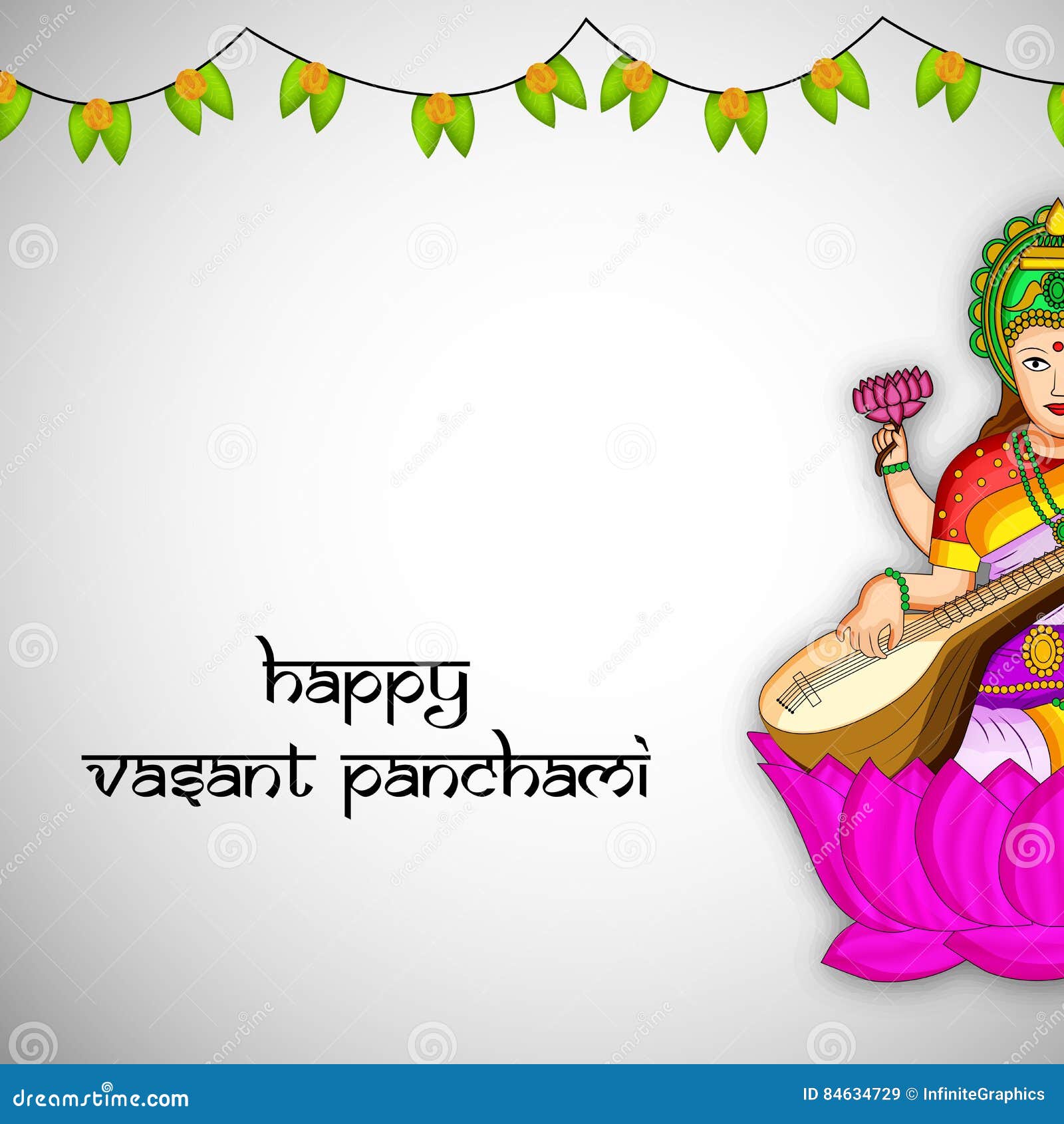 Vasant Panchami background stock vector. Illustration of lord - 84634729