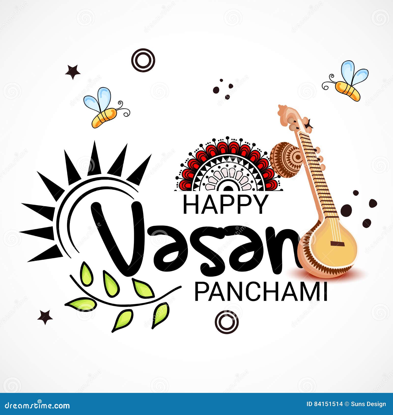 Vasant Panchami stock illustration. Illustration of decoration - 84151514