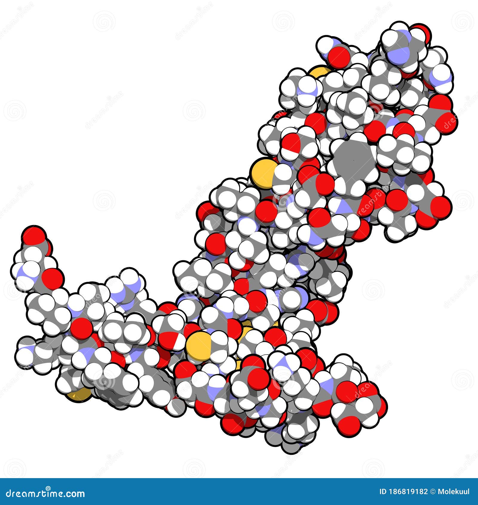 Vascular Endothelial Growth Factor a VEGF a Protein Molecule. Atoms are ...
