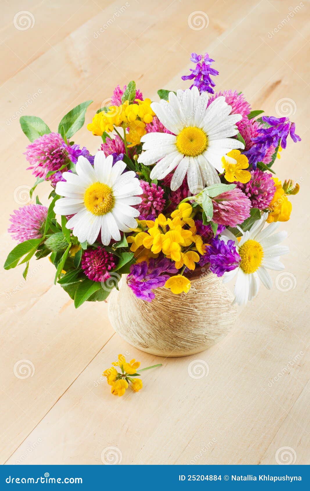 Vase with Bouquet of Healing Herbs and Flowers Stock Photo - Image of ...