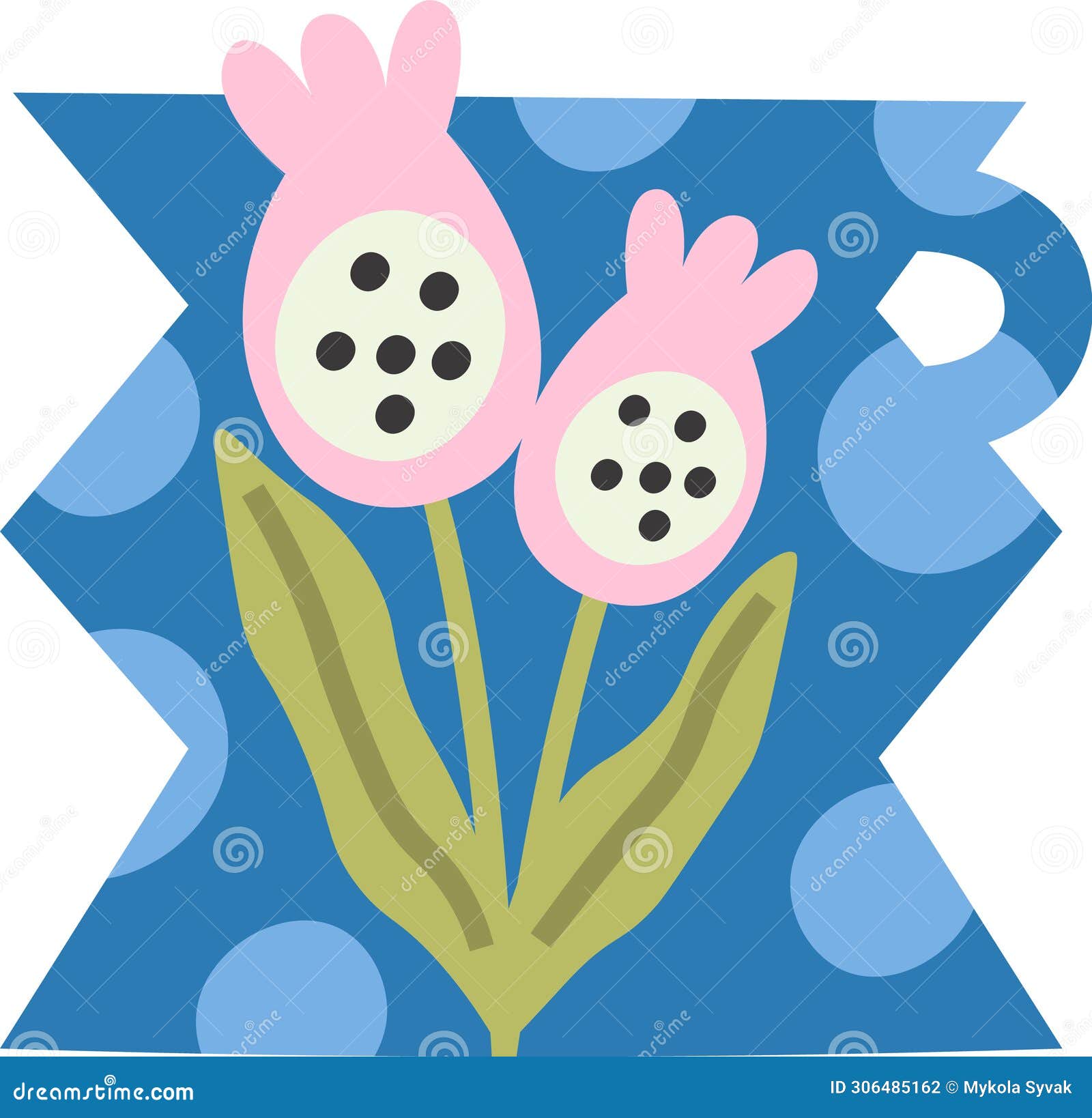 Vase with Flower stock vector. Illustration of plant - 306485162
