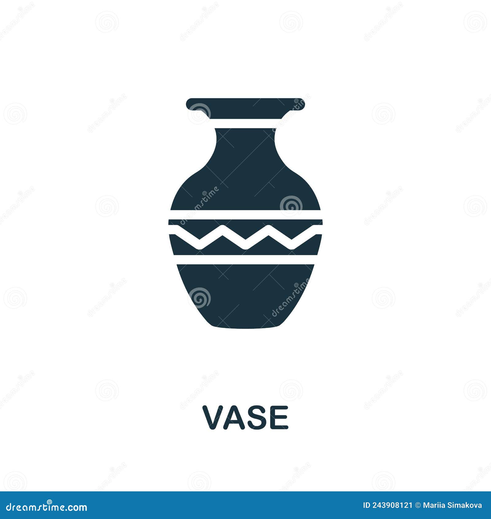 Vase Icon. Monochrome Simple Vase Icon for Templates, Web Design and ...