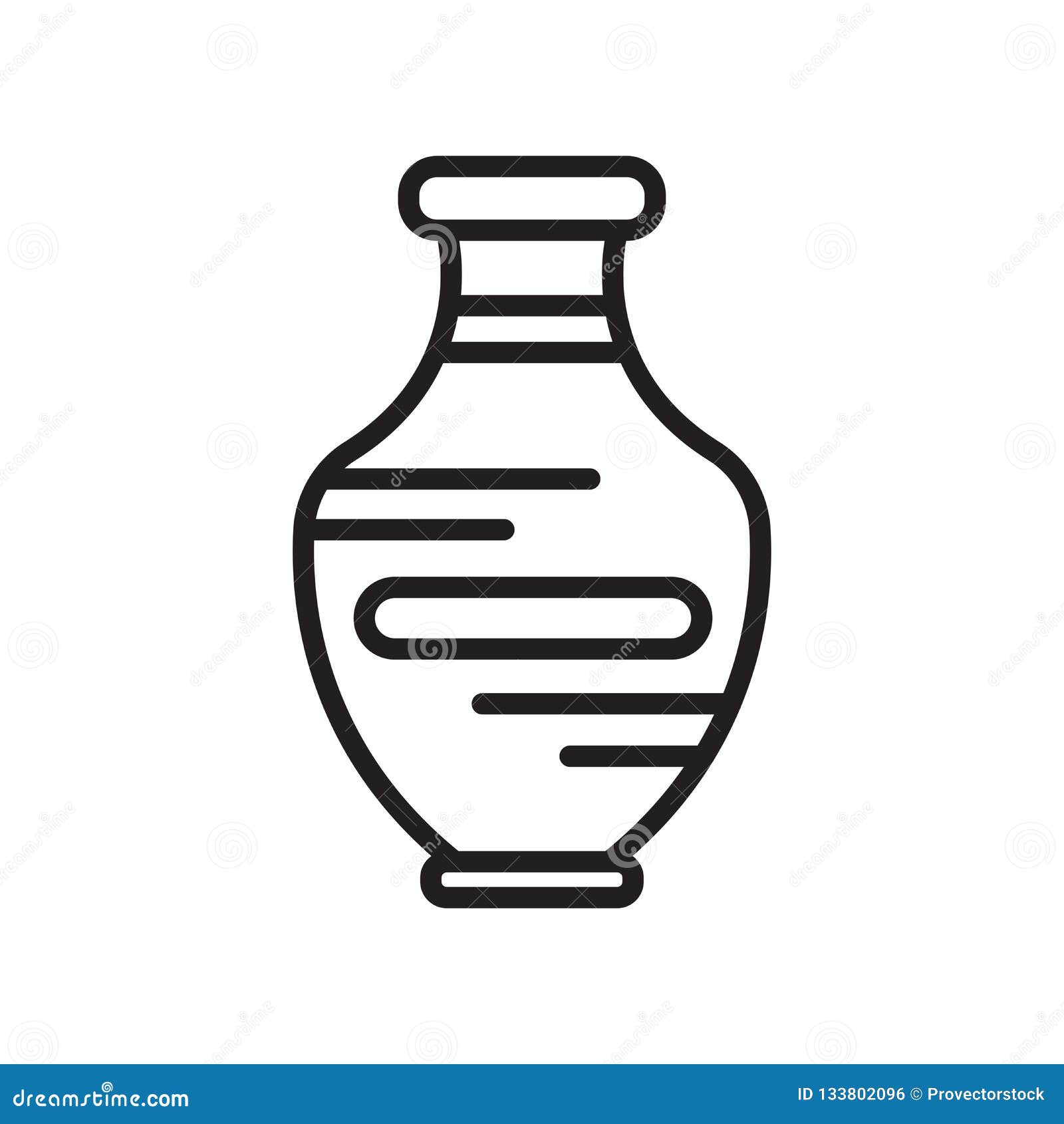 Vase Icon Set, Pottery Collection On White Background With Shadow ...