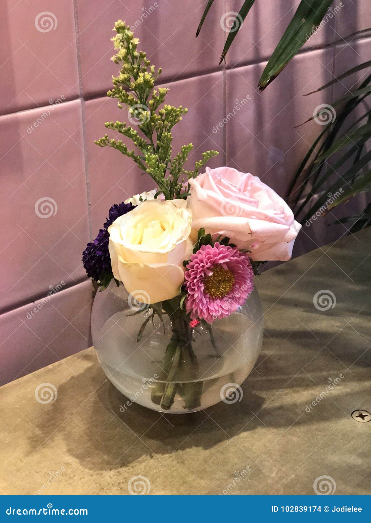 Vase with pretty flowers stock photo. Image of vase - 102839174