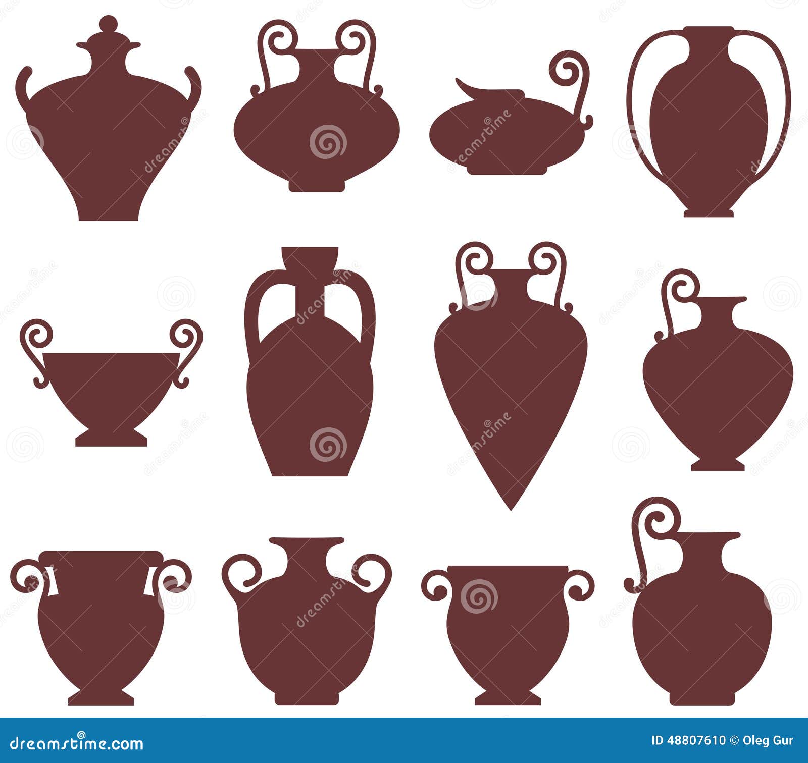 Vase stock vector. Illustration of design, collection - 48807610