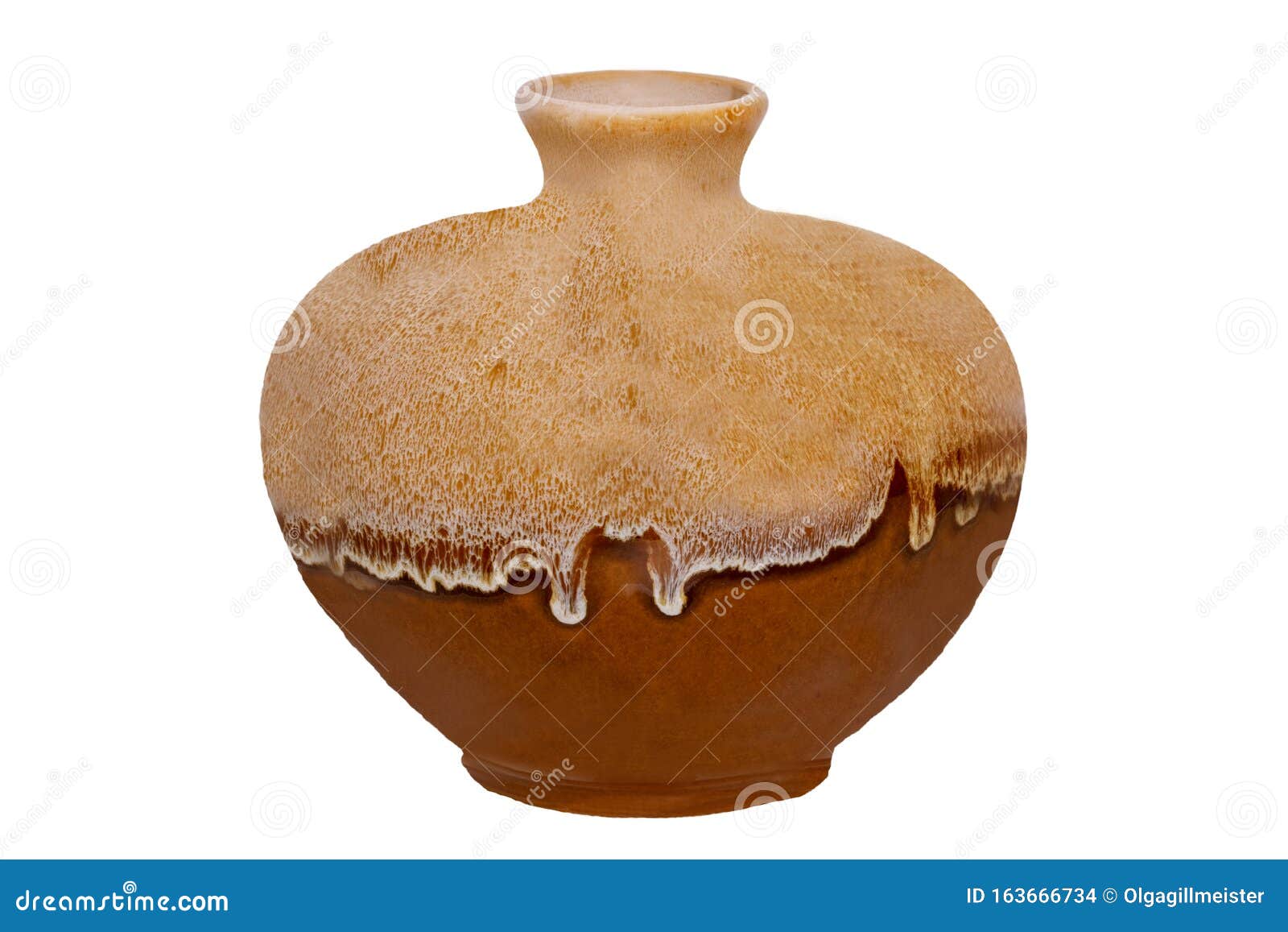 Vases Decorations Background. Closeup of a Brown Yellow Empty ...