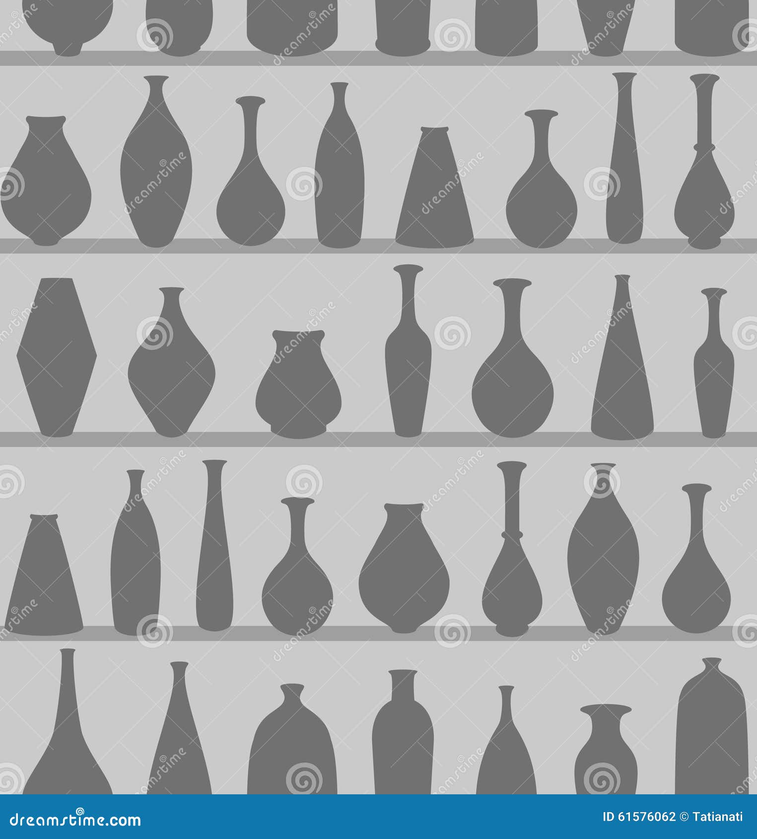Vases pattern stock vector. Illustration of pattern, graphic - 61576062