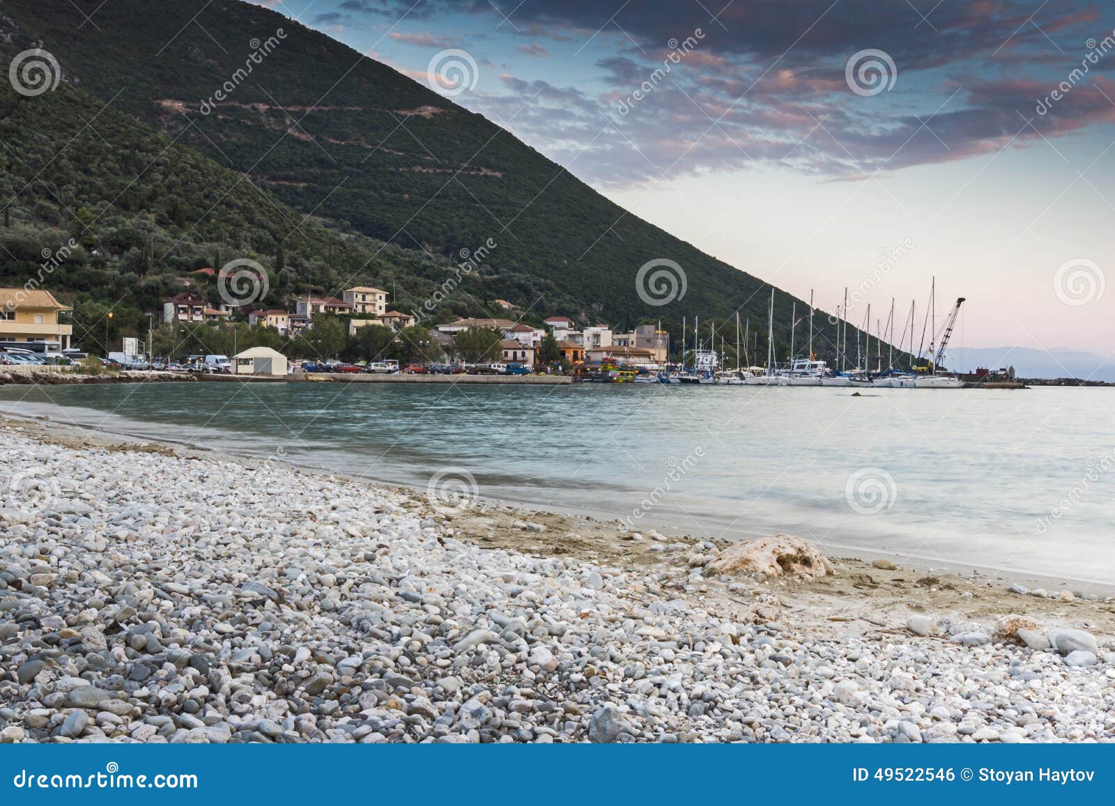 Sunset In Lefkada At The Cape Lefkatas Lighthouse Royalty-Free Stock ...