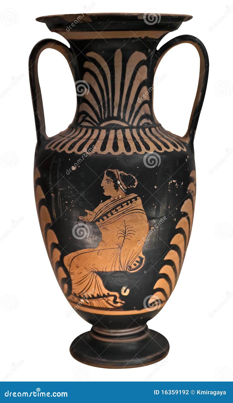 Vaso Del Greco Antico Isolato Su Bianco Fotografia Stock - Immagine di ...