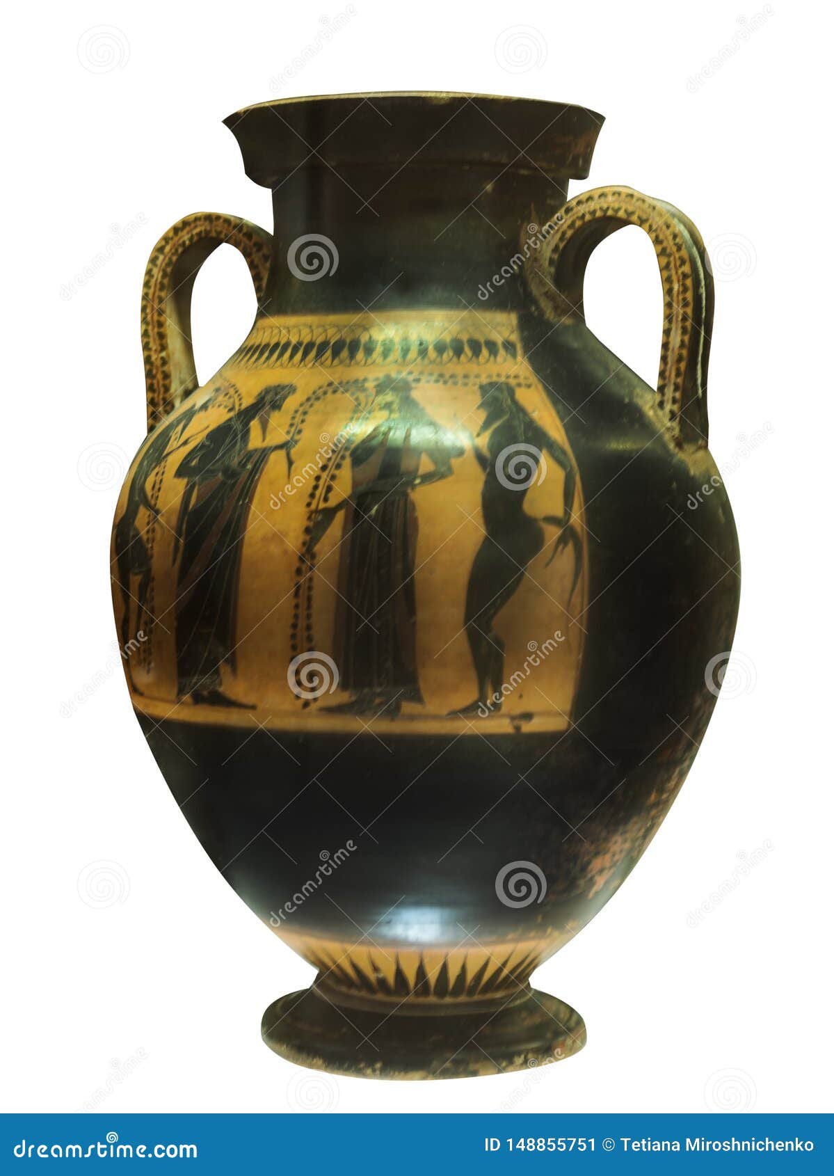 Vaso Do Grego Cl?ssico Isolado No Branco Imagem de Stock - Imagem de ...