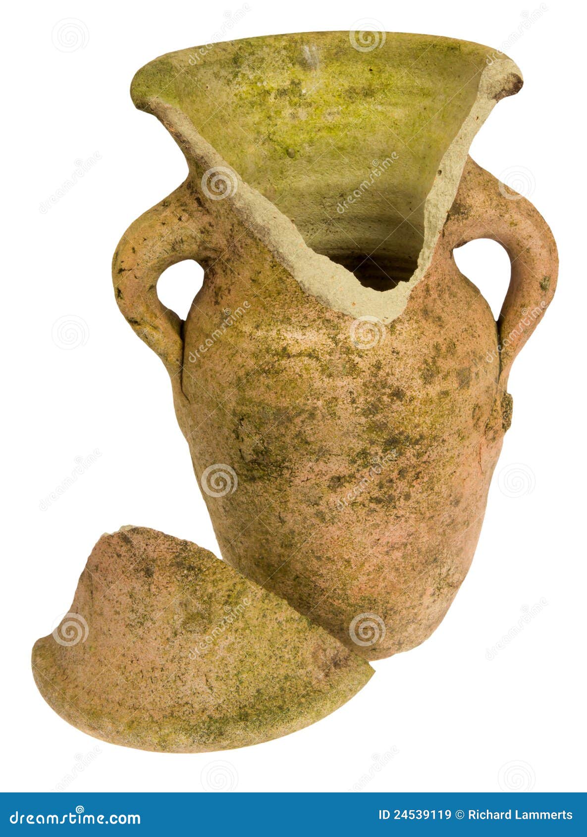 Vaso rotto dell'argilla immagine stock. Immagine di romano - 24539119