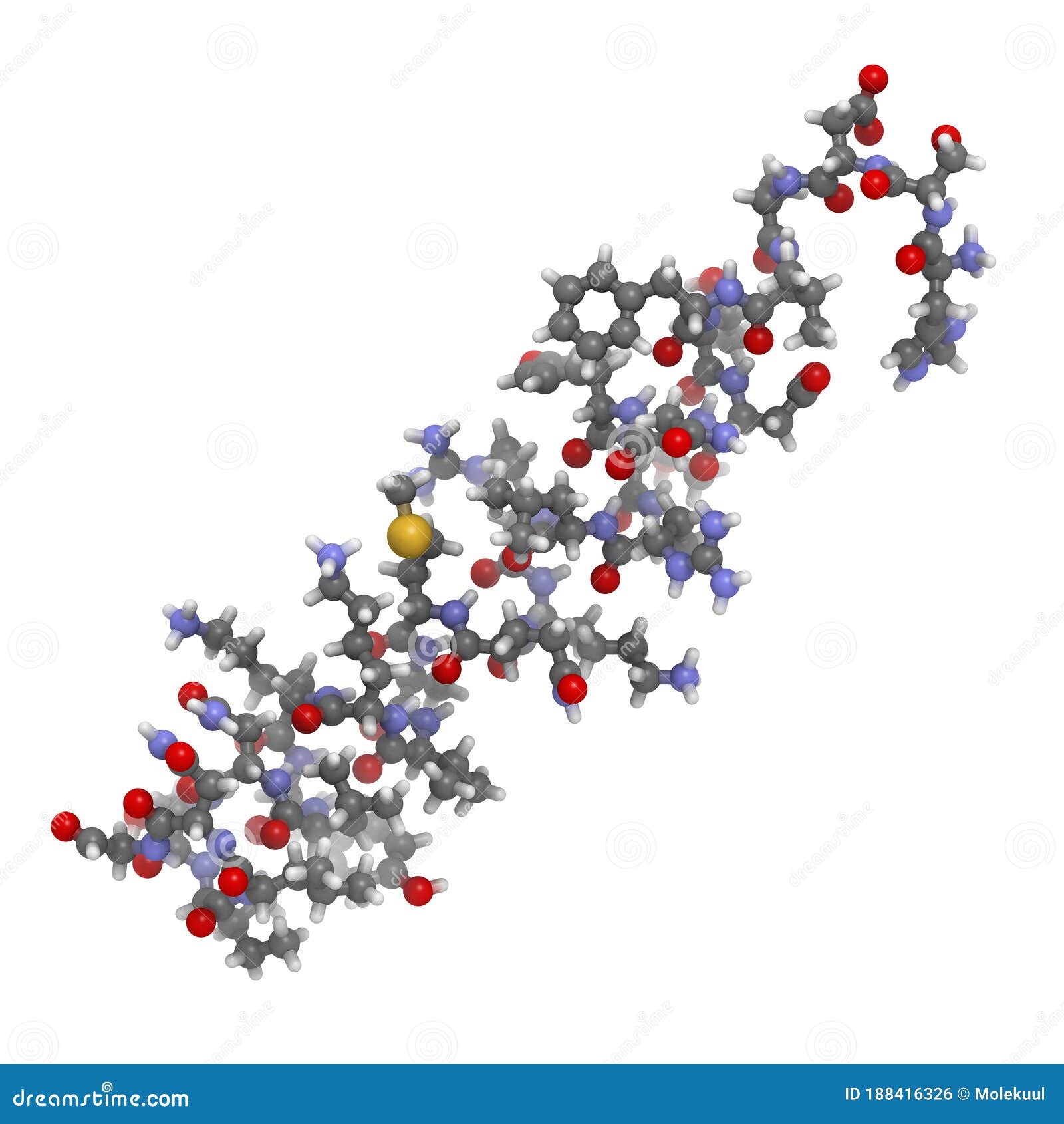 Vasoactive Intestinal Peptide, Chemical Structure Stock Illustration ...