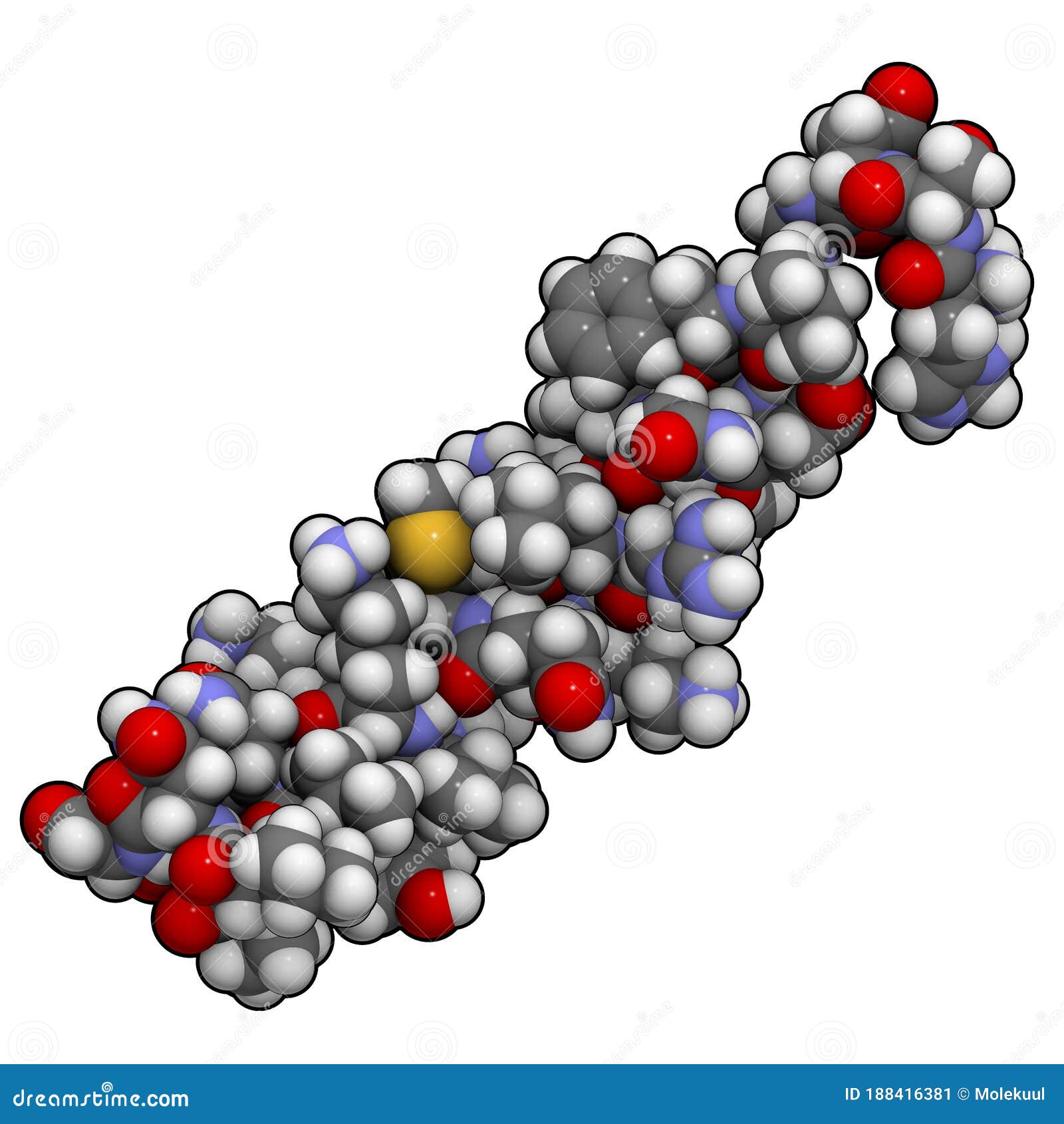 Vasoactive Intestinal Peptide, Chemical Structure Stock Illustration ...