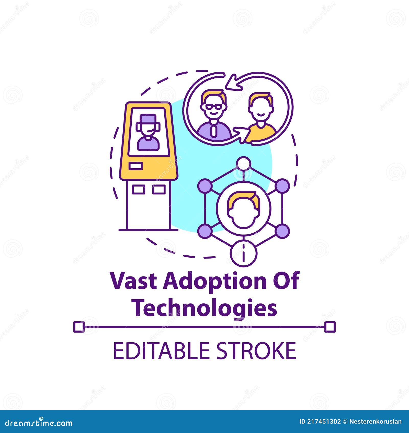 Vast Adoption of Technologies Concept Icon Stock Vector - Illustration ...
