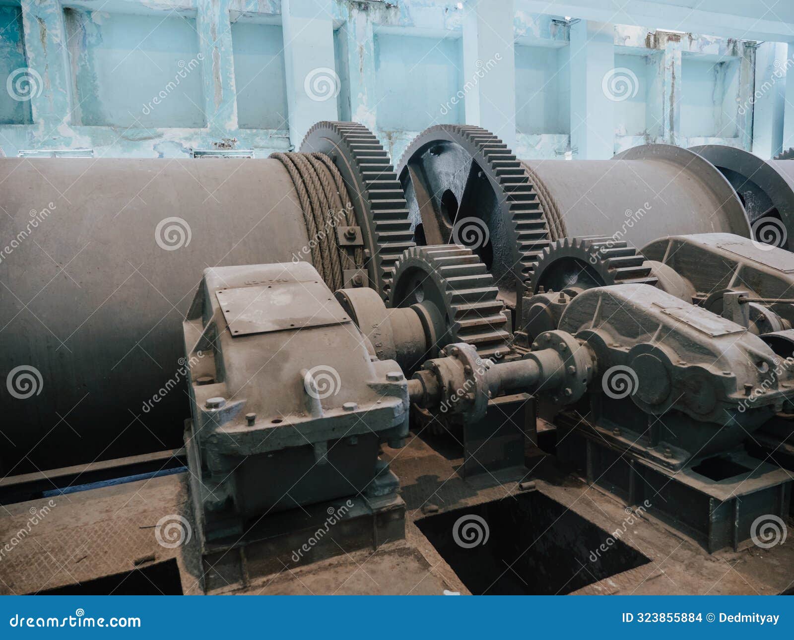 A Large, Mechanical Robot Walks Through A Fiery Landscape Stock Photo ...