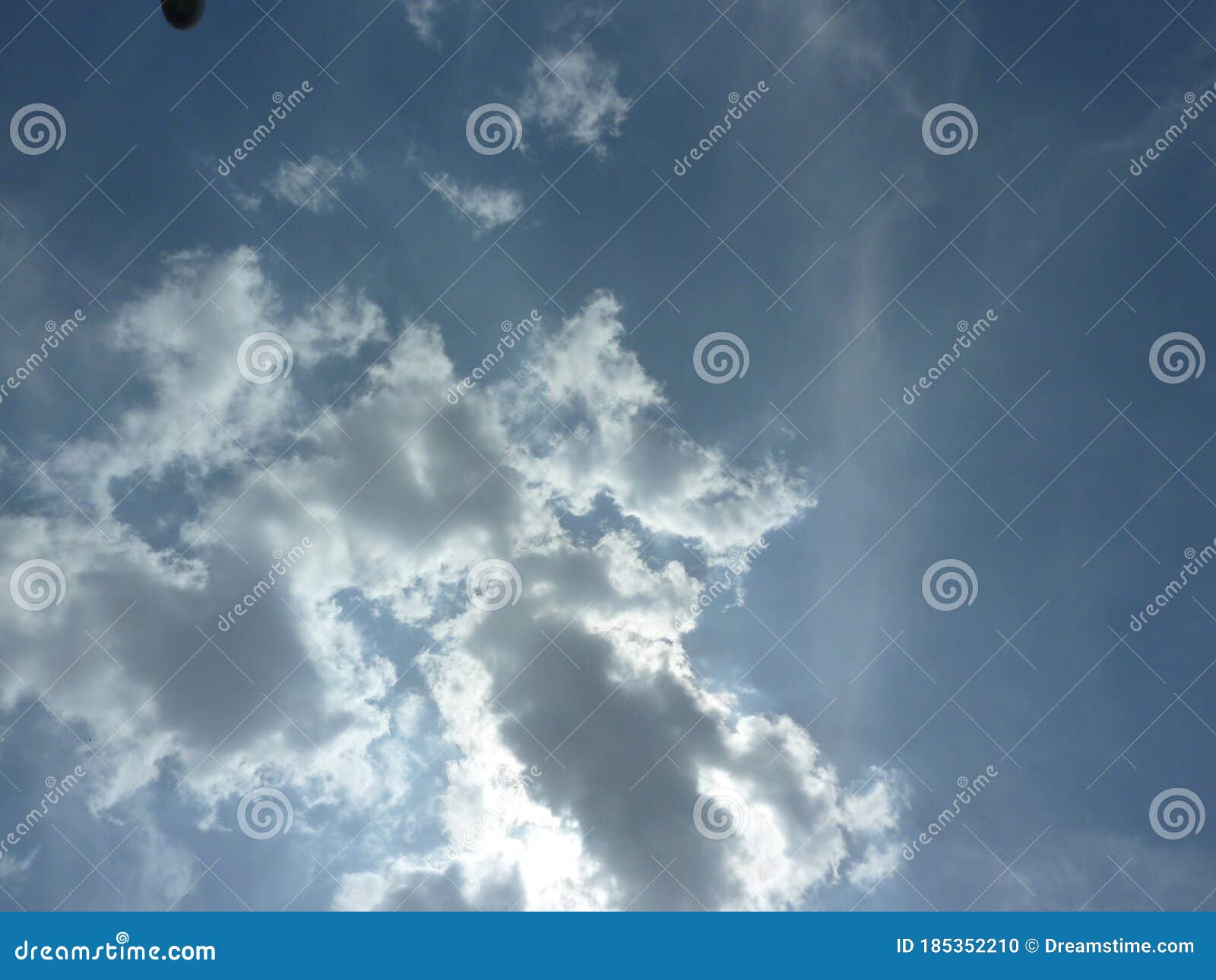 The Vast Blue Sky, Bright Colors, Partial Clouds Stock Photo - Image of ...