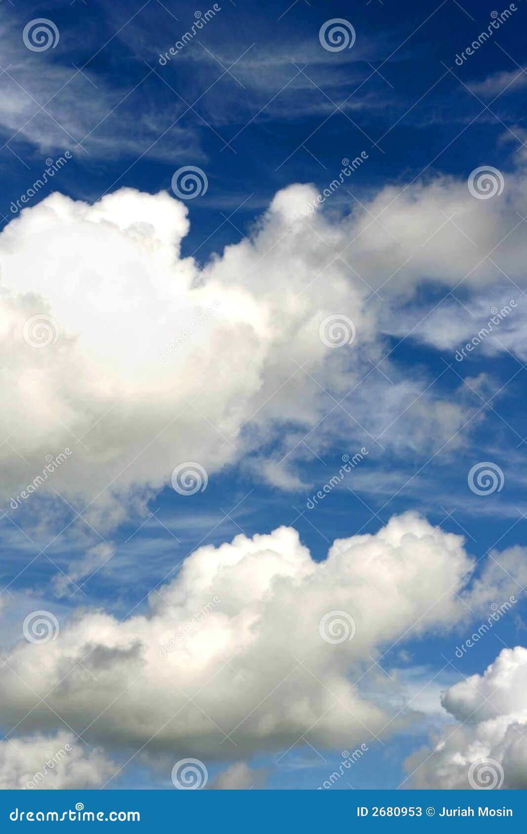 Vast blue sky with clouds stock image. Image of blue, float - 2680953