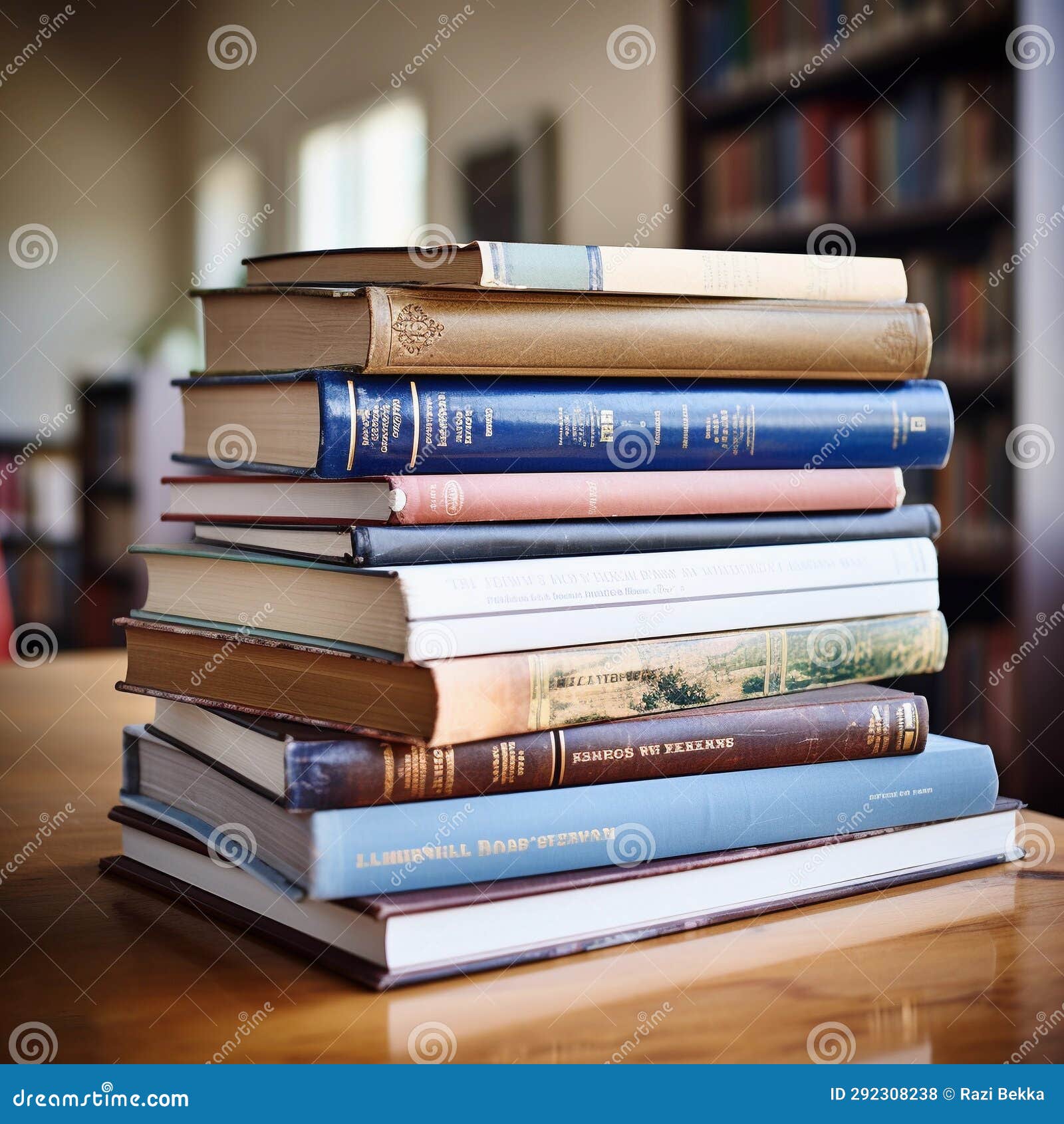 A Vast Collection of Knowledge on a Library Shelf Stock Photo - Image ...