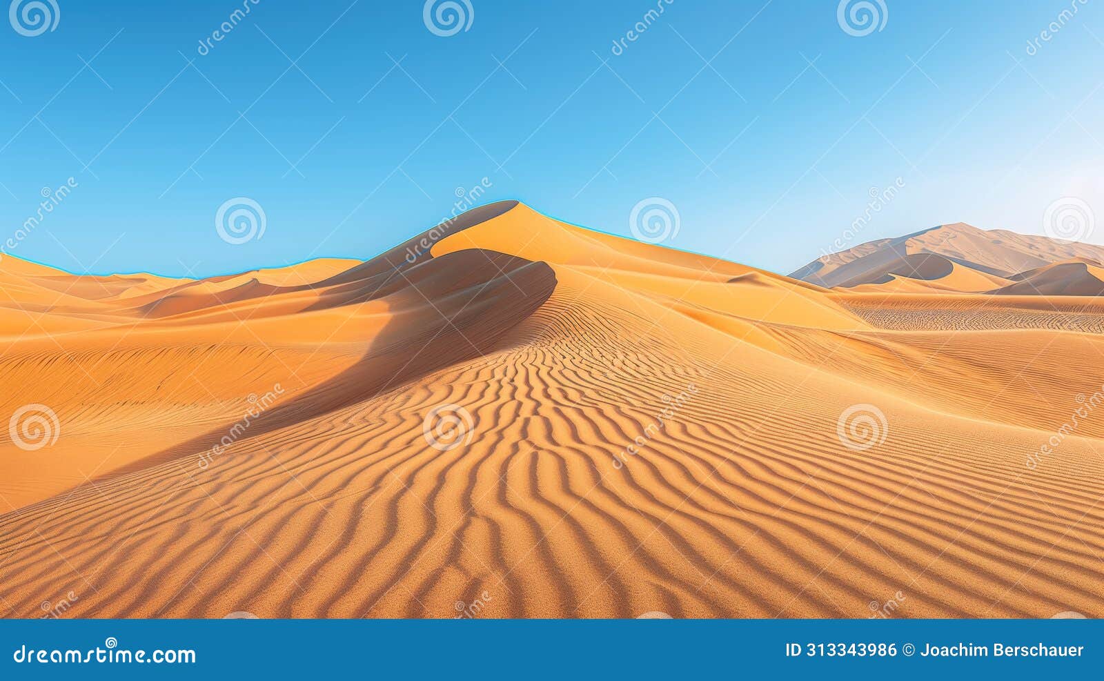 Vast Desert Scenery Sand Dune Patterns with Detailed Textures Under ...