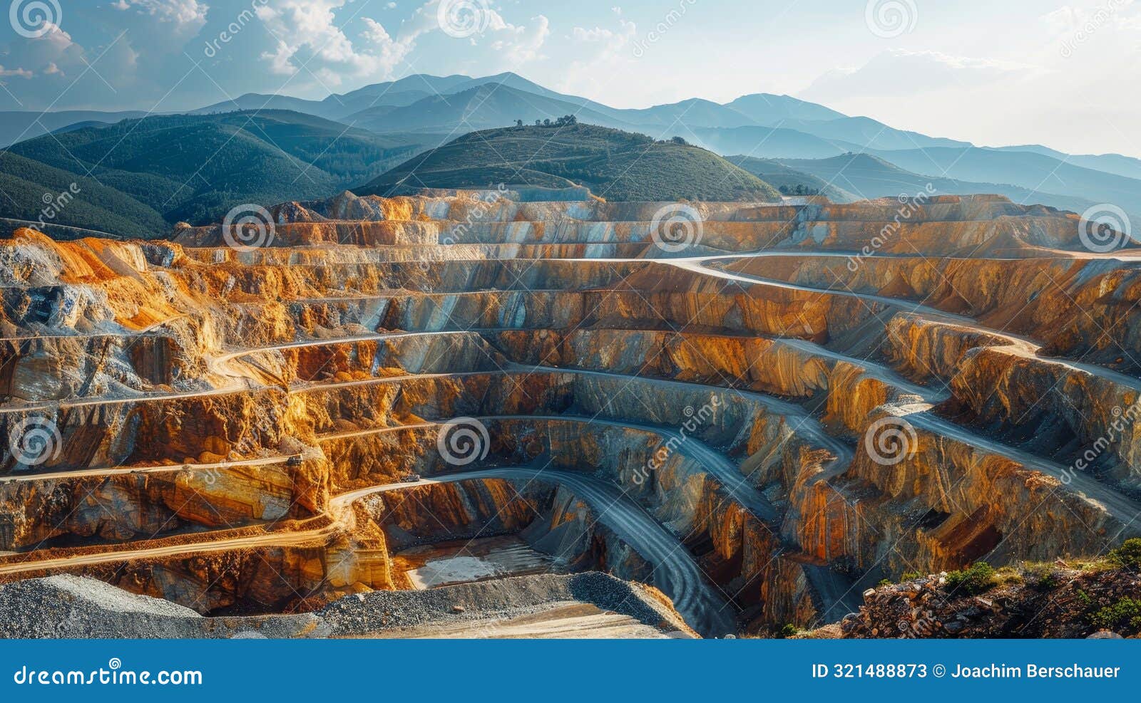 Vast and Desolate Terrain of an Open Pit Mining Site, Showcasing ...