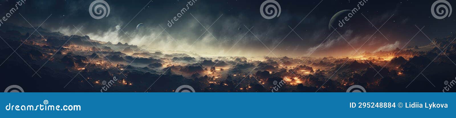 Vast, Empty Outer Space, Where Infinite Darkness. AI Generative Stock ...