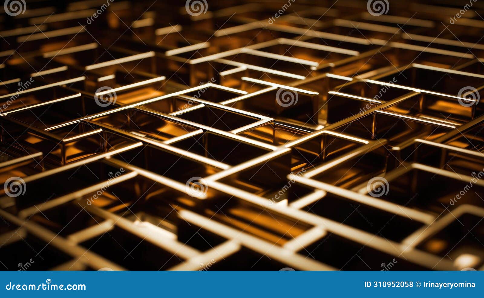 A Vast, Golden Labyrinth Viewed from an Aerial Perspective, Symbolizing ...