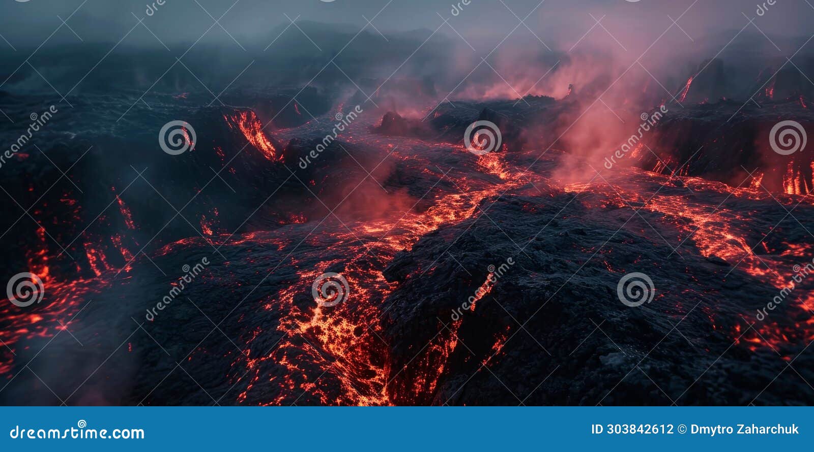 Vast Hellscape Where Fire is Visible, Beautiful and Eerie Landscapes ...