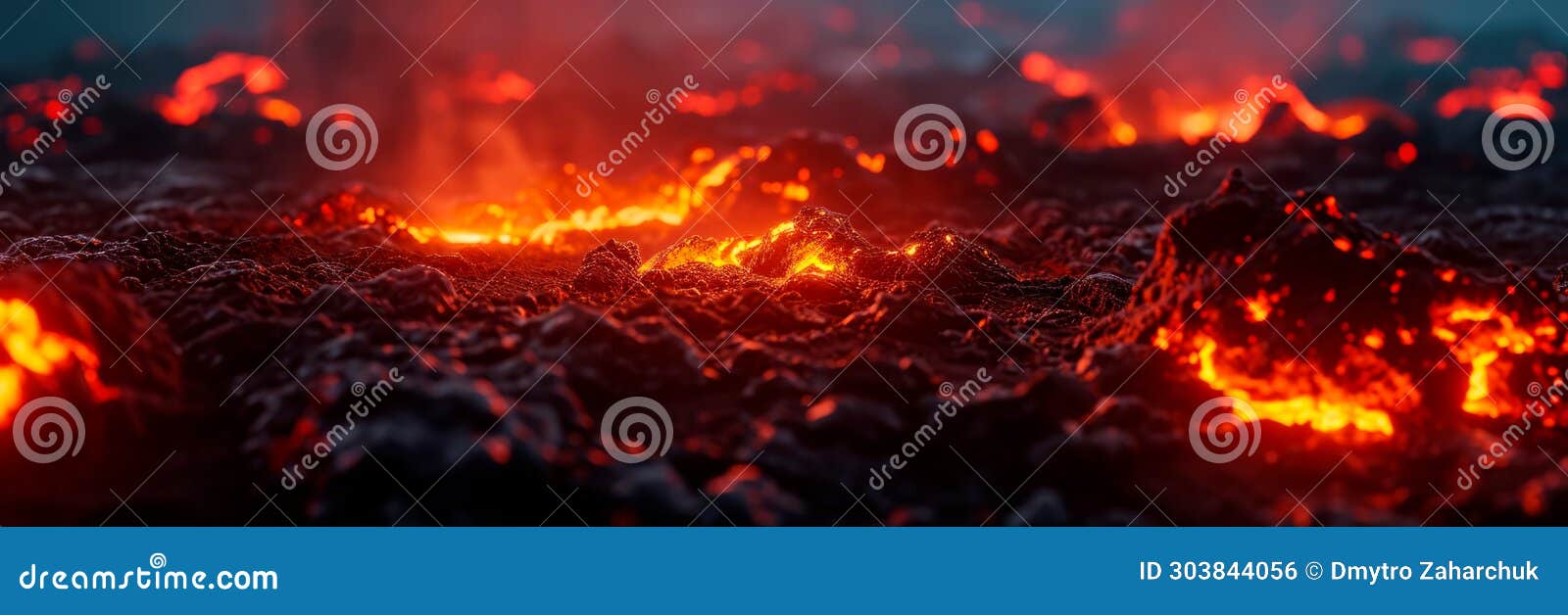 Vast Hellscape Where Fire is Visible, Beautiful and Eerie Landscapes ...