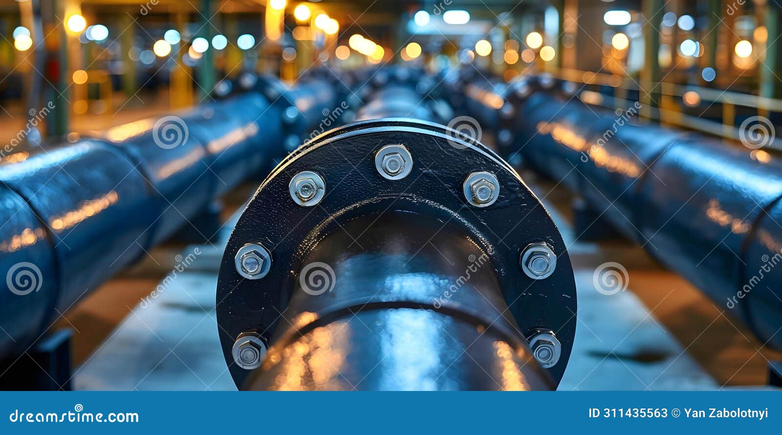 A Vast Industrial Complex with Pipelines and Valves Symbolizing ...