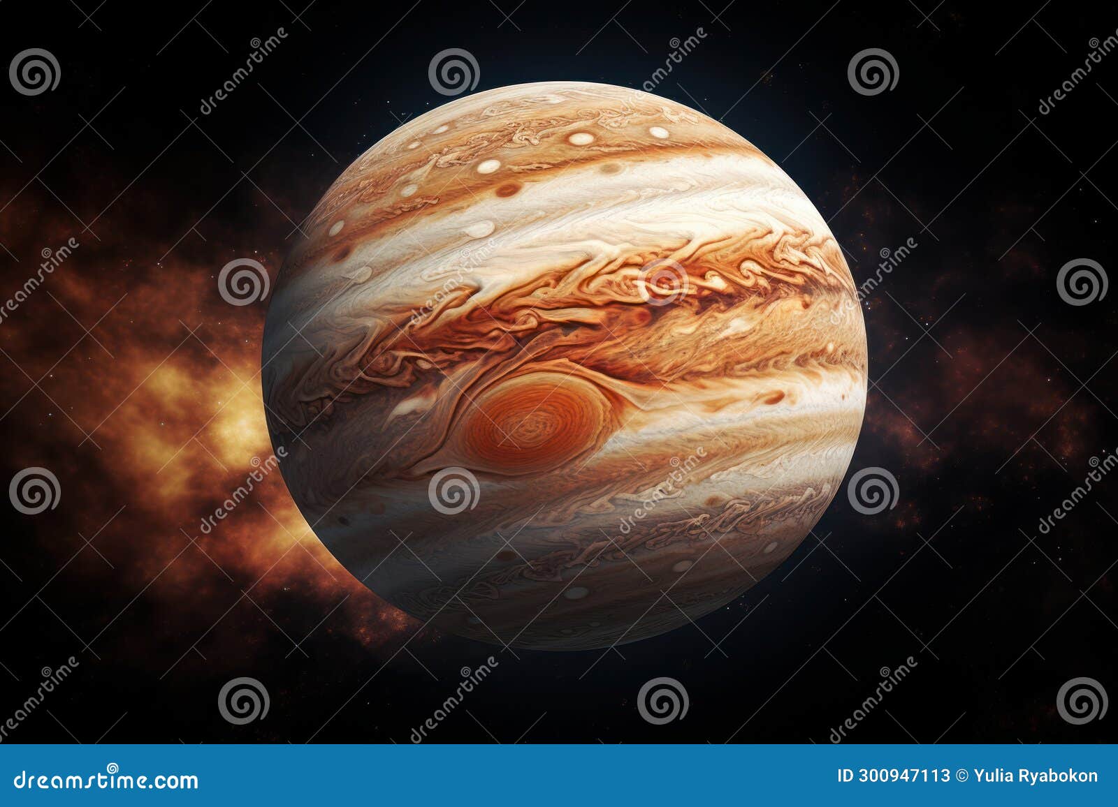 Vast Jupiter Planet Clouds. Generate AI Stock Image - Image of galaxy ...