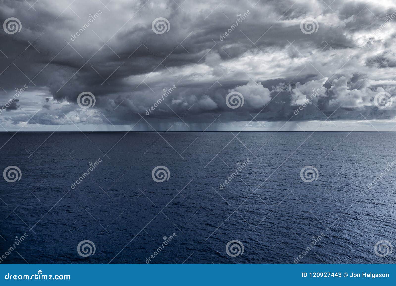 Incoming Storm Over Water Horizon Stock Image - Image of simple ...