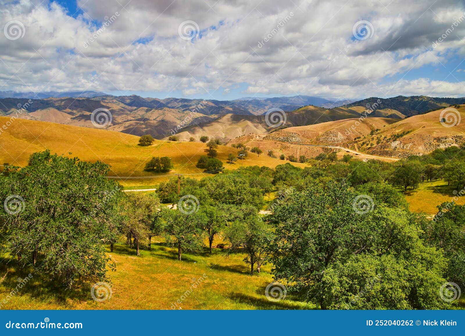 Vast Open Landscape in Spring Mountains from Above Stock Photo - Image ...