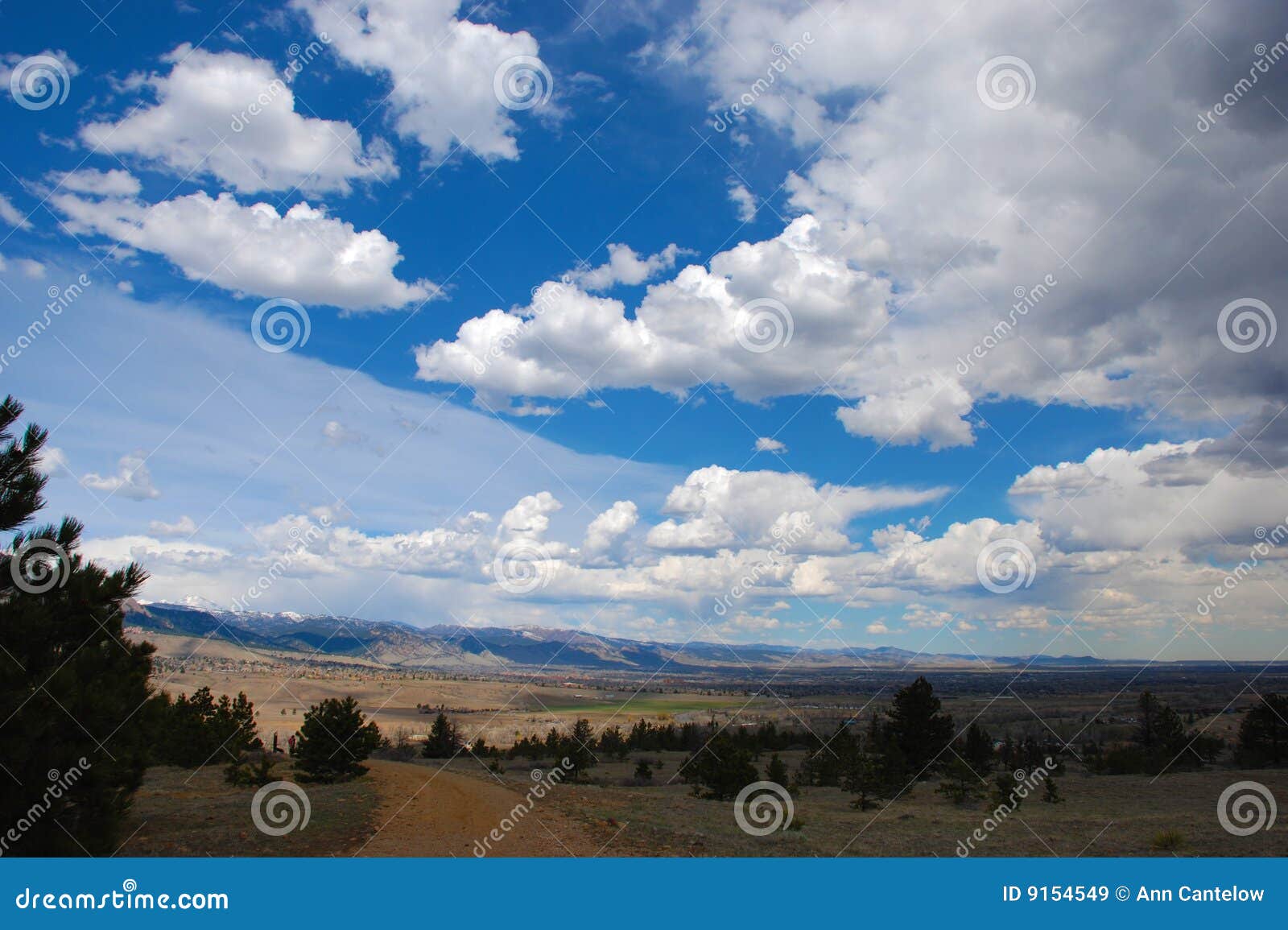 Vast Open Valley Under Sky and Clouds Stock Image - Image of valley ...